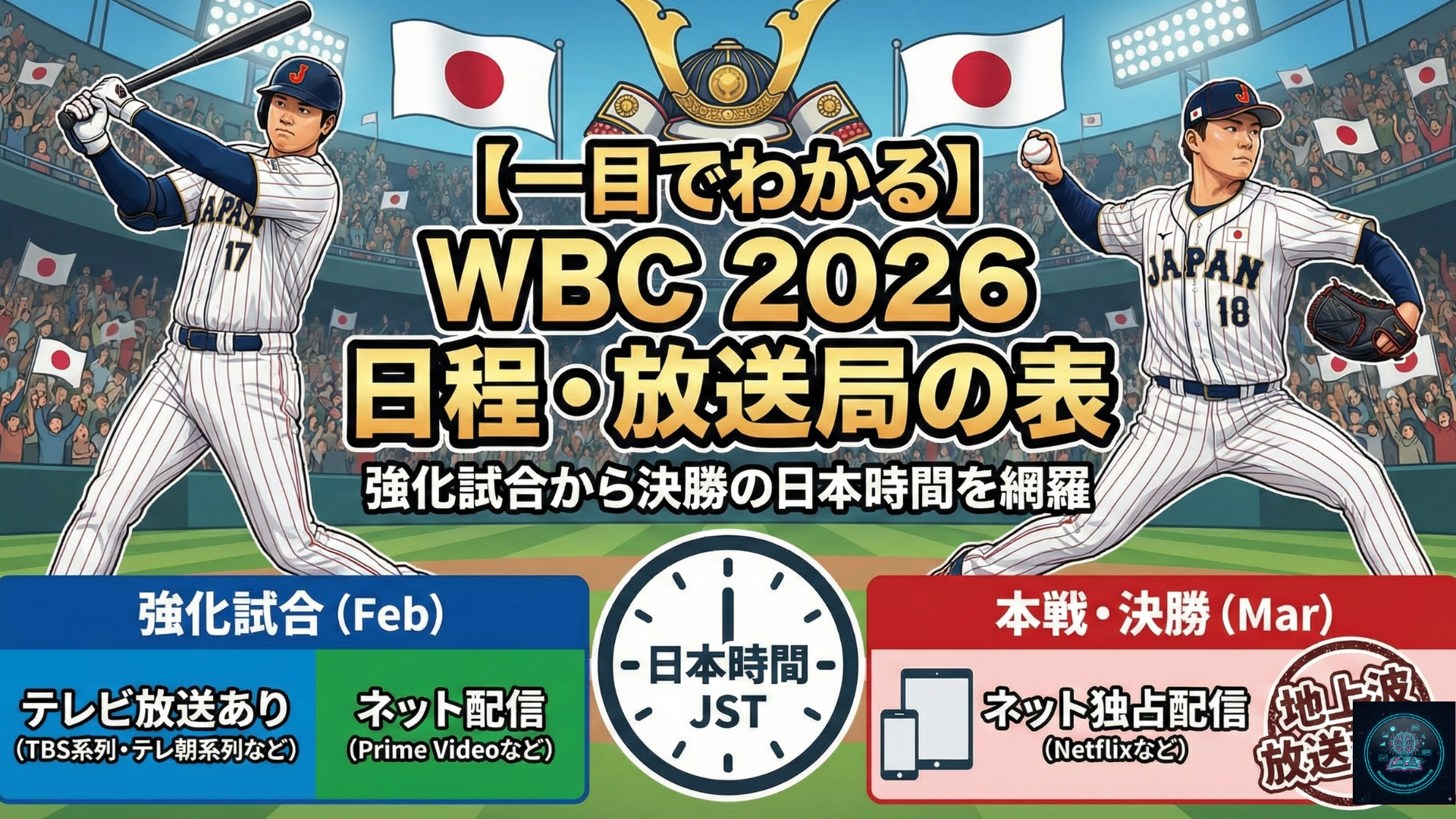 【一目でわかる】WBC 2026 日程・放送局の表｜強化試合から決勝の日本時間を網羅 | 雑多な情報と考察の記録館